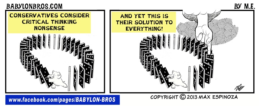 Superbious.com cartoon: Critical thinking