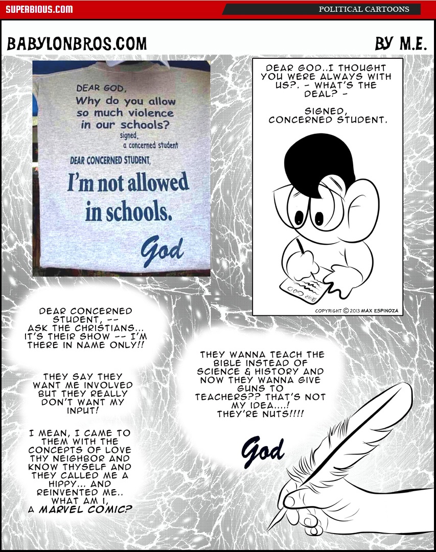 Superbious.com cartoon: Dear God